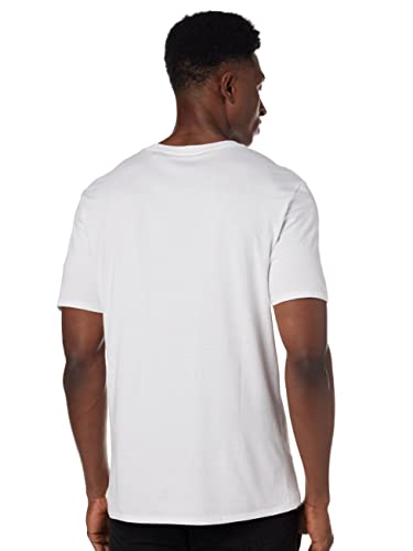 Karl Lagerfeld Paris Reflective T, Karl Character with Headphones Short Sleeve Crew Neck Men’s Shirt, White, M