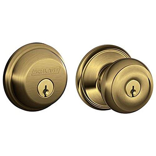 Schlage Lock Company FB50NVGEO609 Georgian Antique Brass Knob