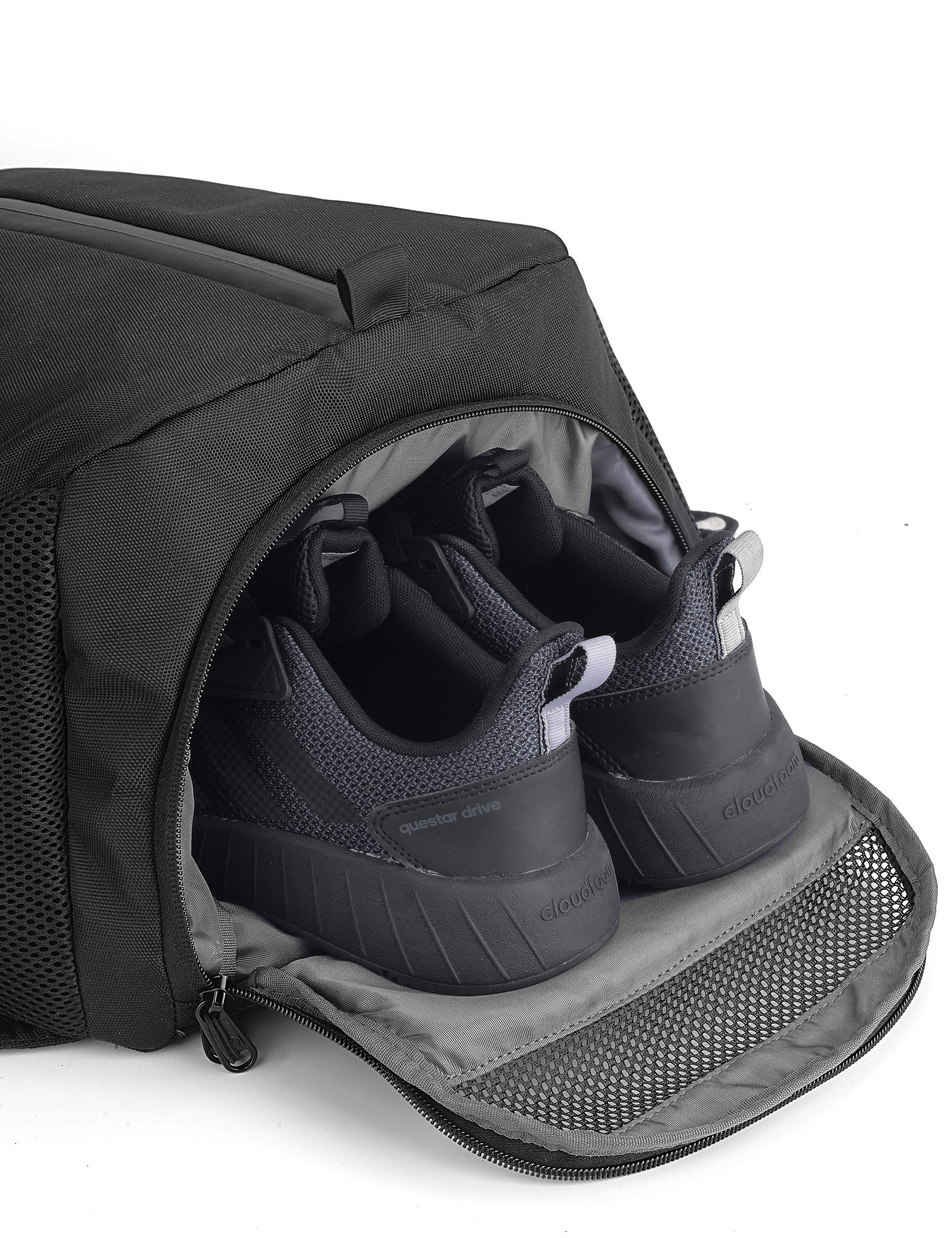 Kah&Kee Compact Gym Work Backpack Waterproof Travel School Bag Good for Laptop and Multipurpose (Black II)