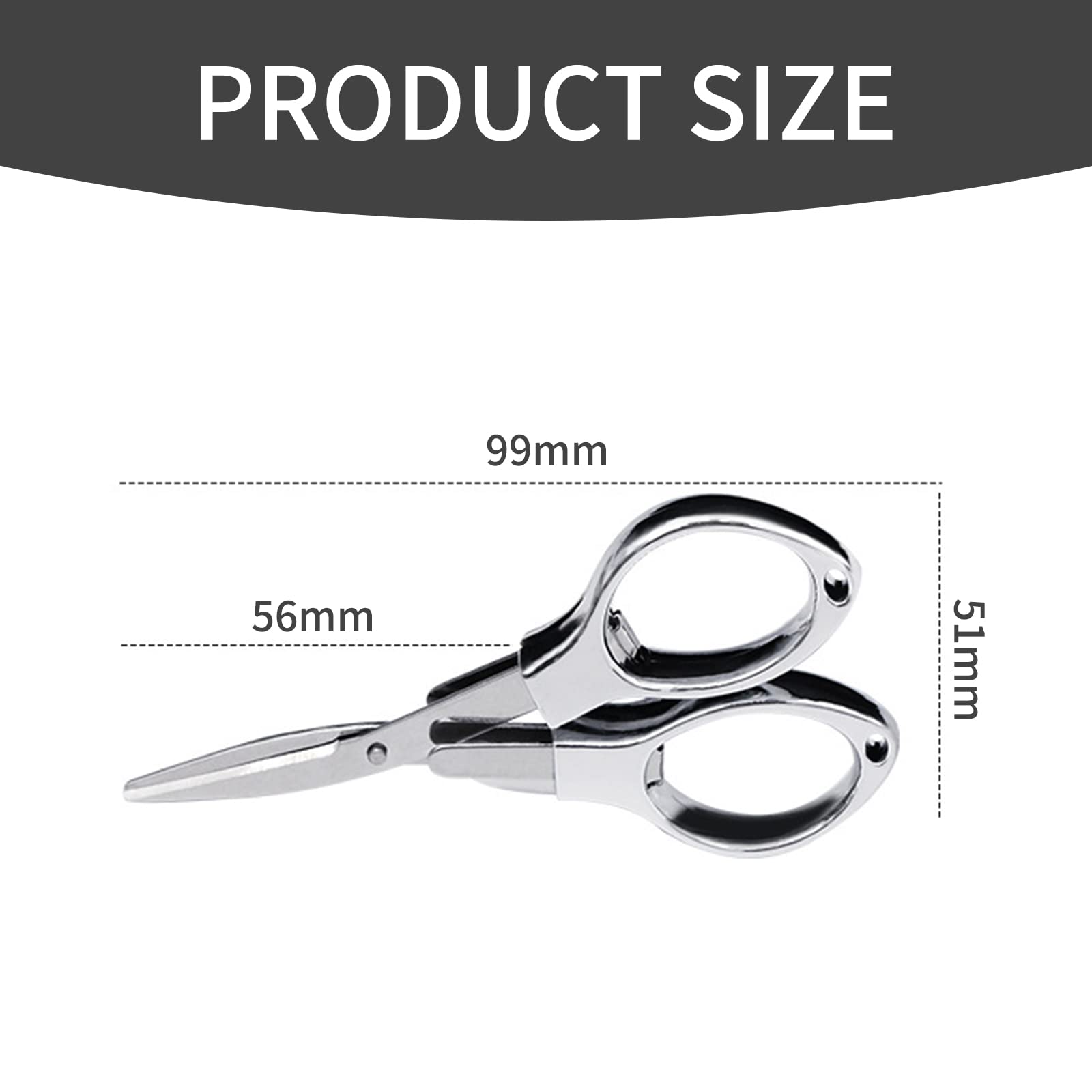 2Pcs Folding Scissors Travel safe portable small stainless steel telescopic cutter Telescopic Cutter Used for Home Office, Safety Portable Travel Trip Scissors