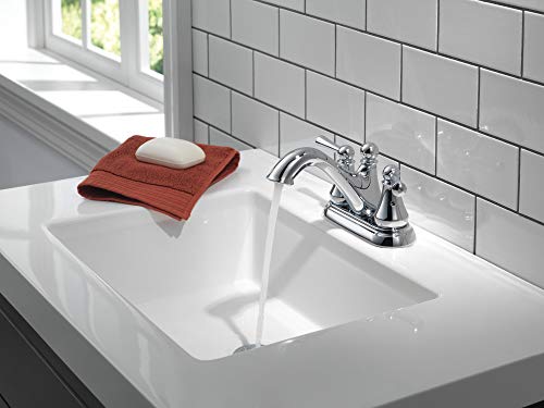 Delta Faucet Haywood Centerset Bathroom Faucet Chrome, Bathroom Sink Faucet, Drain Assembly, Chrome 25999LF