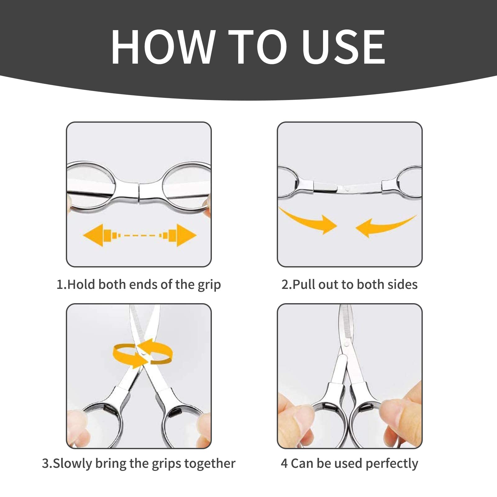 2Pcs Folding Scissors Travel safe portable small stainless steel telescopic cutter Telescopic Cutter Used for Home Office, Safety Portable Travel Trip Scissors