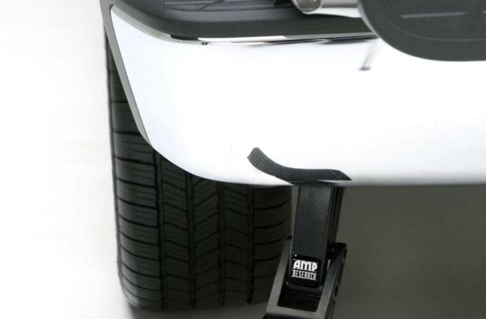 AMP Research 75307-01A BedStep Retractable Bumper Step for 2005-2015 Toyota Tacoma,Black,Large
