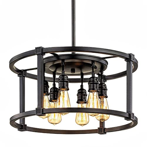 Home Decorators Collection HD-1265-I 6-Light Aged Bronze Dinette Pendant