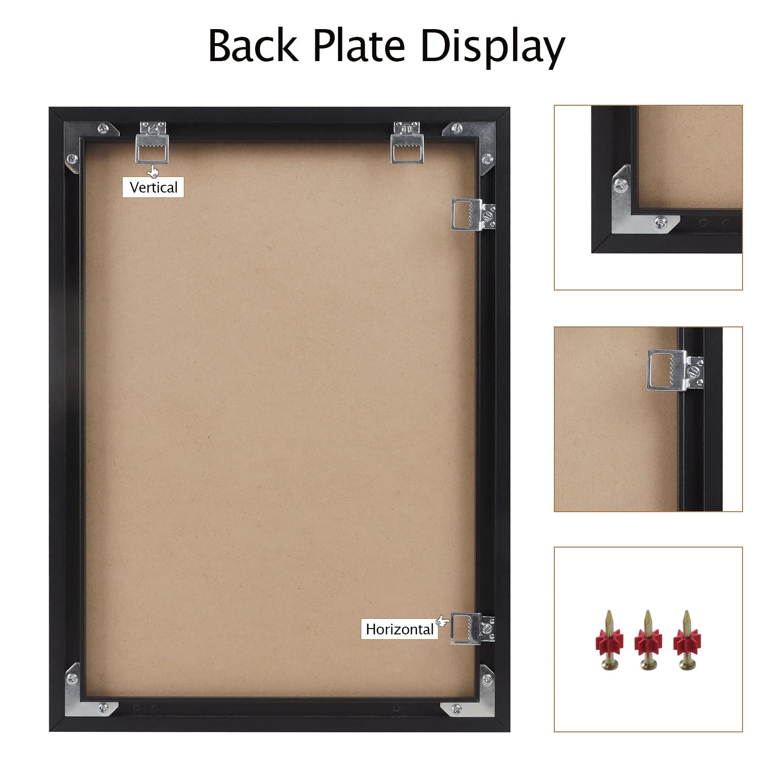 30x40 Inch Poster Frame, Plexiglass, Set of 2, Black Snap Frames, Front-loading Frame, Coating Aluminum Profile, Display Horizontally & Vertically
