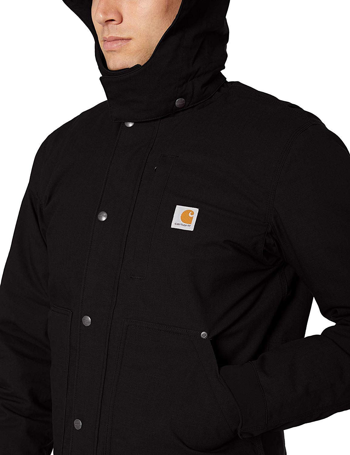 Carhartt mens Full Swing Relaxed Fit Ripstop Insulated Jacket Work Utility Outerwear, Black, XX-Large US