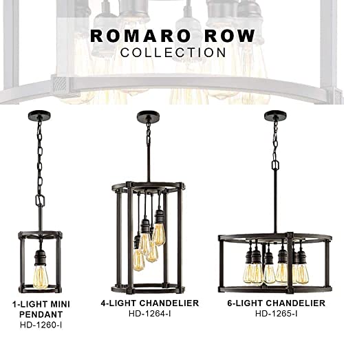 Home Decorators Collection HD-1265-I 6-Light Aged Bronze Dinette Pendant