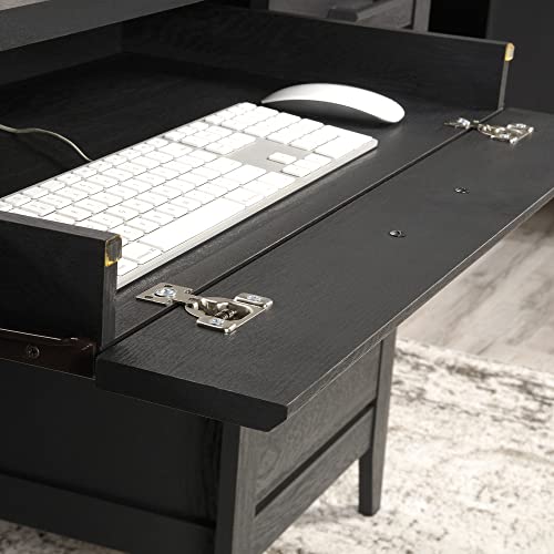 SauderĀ® Summit Station 66"W Executive Desk, Raven Oak