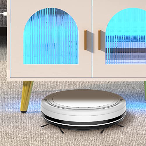 LVSOMT 42.5'' Coffee Table with 3 Colors Lighting, High Glossy Modern Accent Furniture with Storage, Contemporary Rectangle Table for Living Room(Glossy White