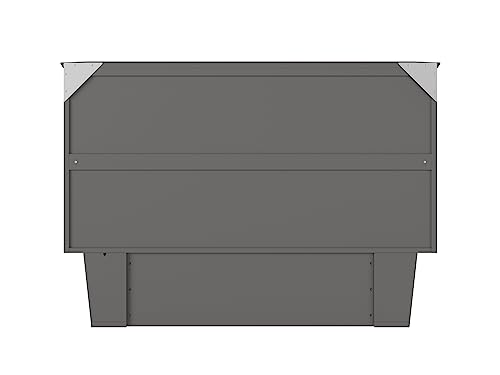 AFI Monroe Full Size Murphy Bed Chest with Mattress, Storage, & Built-in Charger in Grey