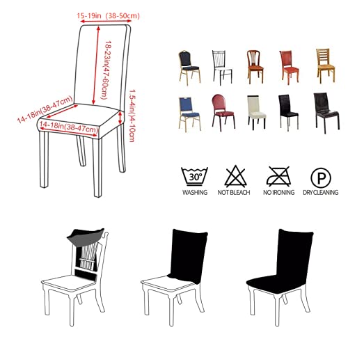 Modern Restaurant Chair Cover Elastic Stretch Anti-Dirty Chair Cover Kitchen Home Decoration Chair Cover A24 6pcs