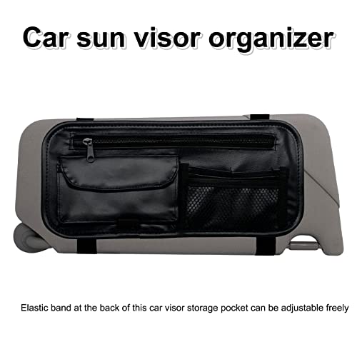 Left Driver Side Sun Visor Compatible with Honda Accord 2008 2009 2010 2011 2012 2013 2014 2015 2016 2017 with Light OEM : 83280-TA5-A51ZA (Grey)