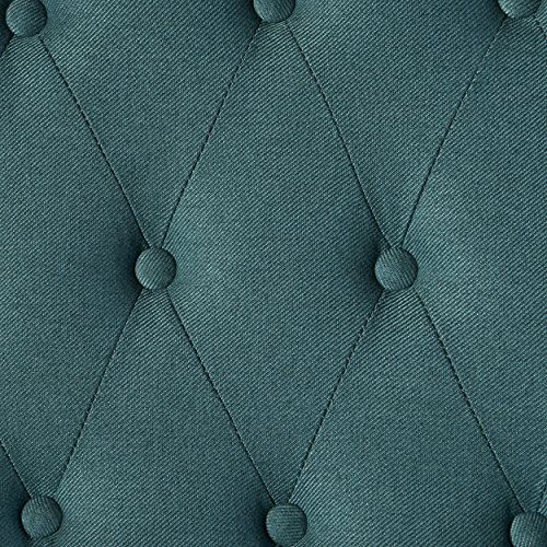 GDFStudio Izaak Tufted Back Fabric Recliner Chair (Dark Teal)