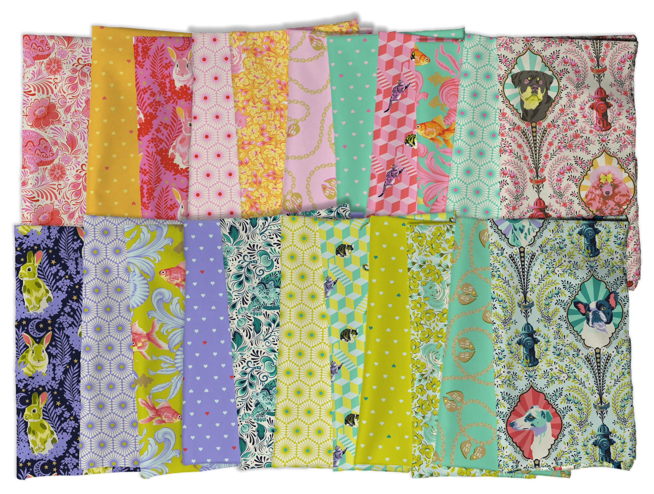 Besties Fat Quarter Bundle (22 Pieces) by Tula Pink for FreeSpirit (FB4FQTP.Besties)
