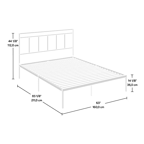 Sauder Cannery Bridge Queen Platform Bed, Black Finish
