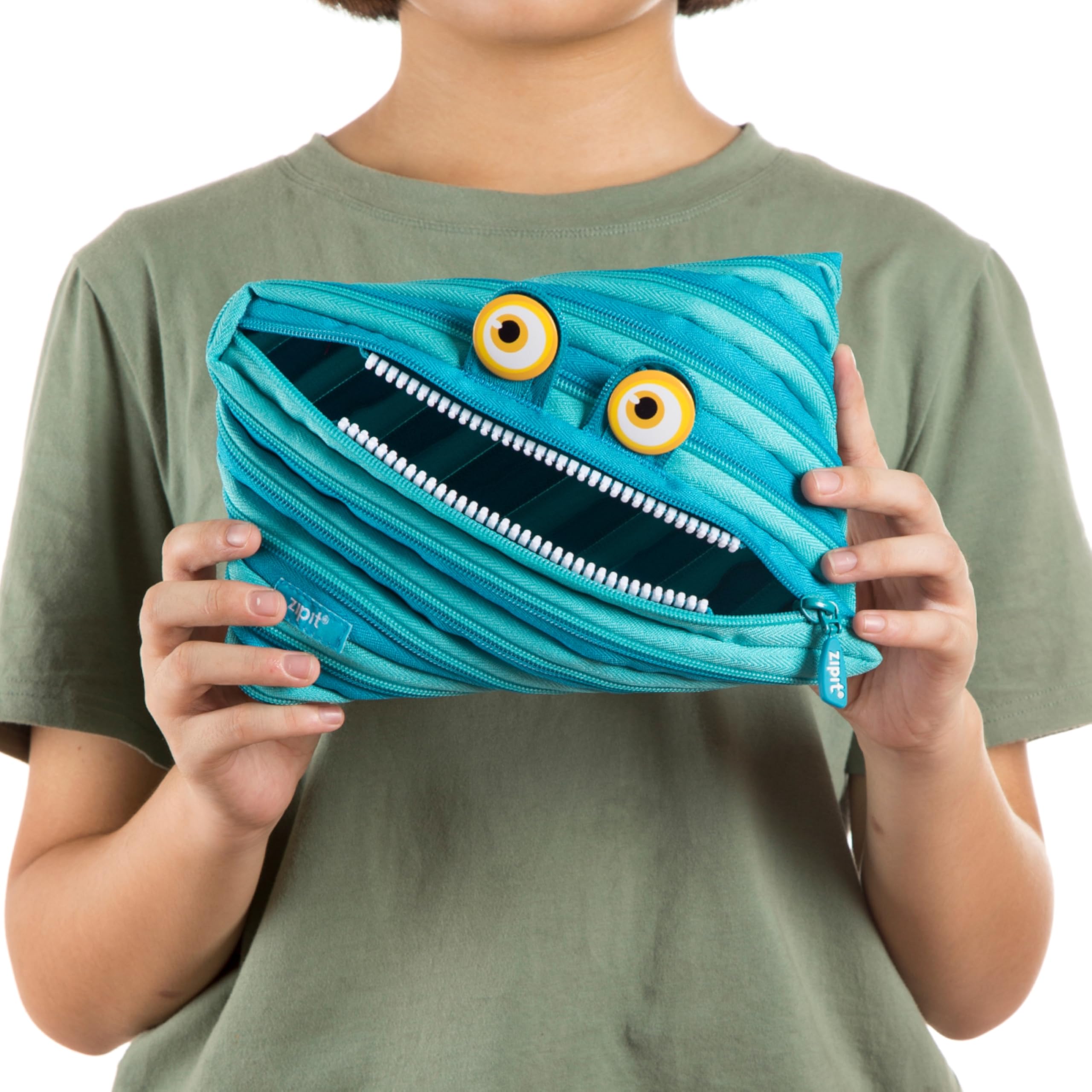 ZIPIT Jumbo Pencil Case, Blue, Jumbo Pencil Case