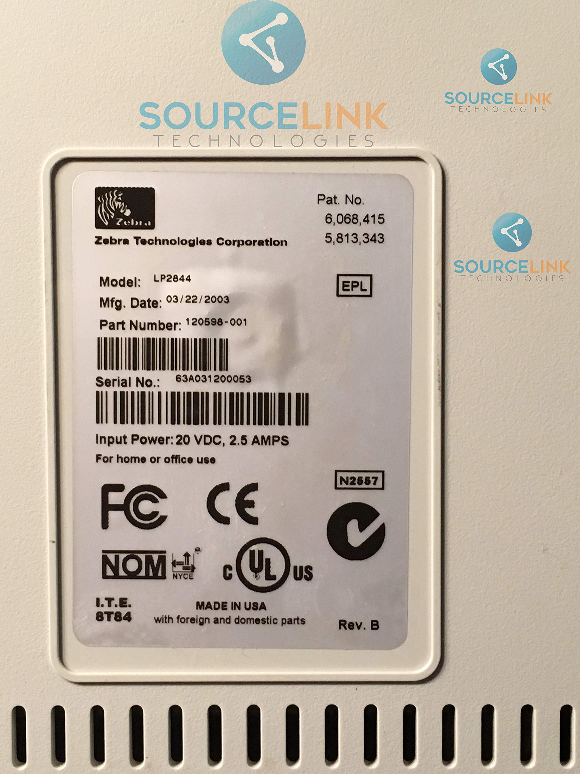 Zebra LP 2844 Direct Thermal Label Printer 2844-20300-0031