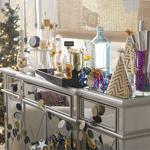 Powell Company Mirrored 4-Door 3-Drawer Console