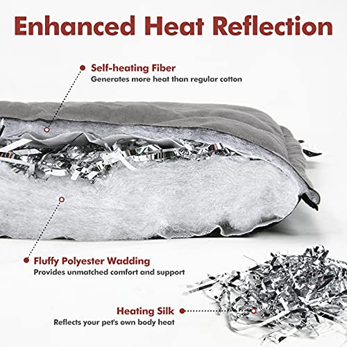 Mora Pets Self Heating Cat Bed Self Warming Cat Bed Ultra Warm Self Heating Cat Pad Self Warming Pet Bed Thermal Cat Pad 24 x 18 Inches Removable Cover Outdoor Indoor for Cats and Dogs