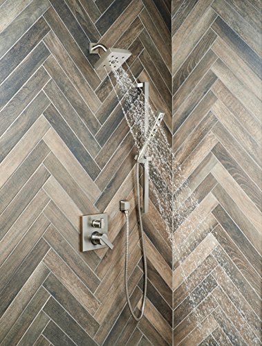 DELTA FAUCET T24867-SS, Stainless Ara Angular Modern Monitor 14 Series Valve Trim with 3-Setting Integrated Diverter