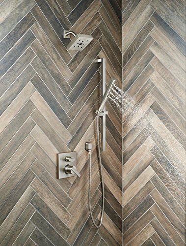 DELTA FAUCET T24867-SS, Stainless Ara Angular Modern Monitor 14 Series Valve Trim with 3-Setting Integrated Diverter