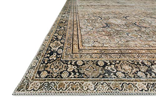 Loloi II Layla Collection LAY-03 Traditional Olive/Charcoal 5'-0" x 7'-6" Area Rug