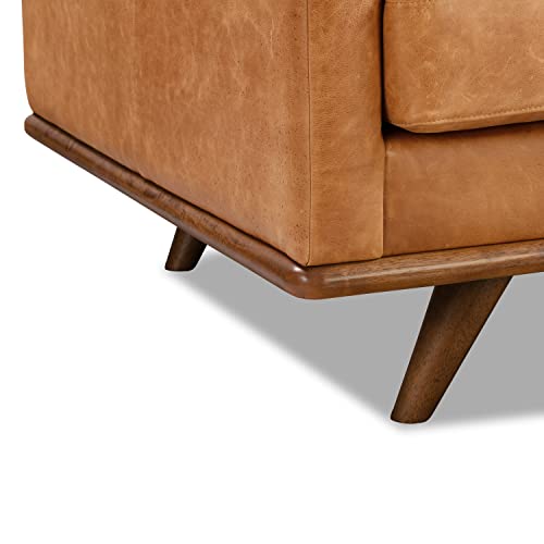 POLY & BARK Nolita Sofa in Full-GrainĀ Pure-Aniline Italian Leather, Cognac Tan