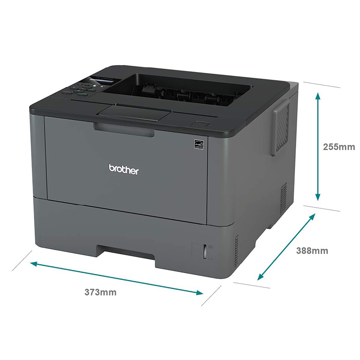 Brother HL-L5200DW Wireless Monochrome Single-Function Laser Printer, Gray - Print only - 42 ppm, 1200 x 1200 dpi, 8.5" x 14" Legal, 256MB Memory, Auto Duplex Printing, Ethernet