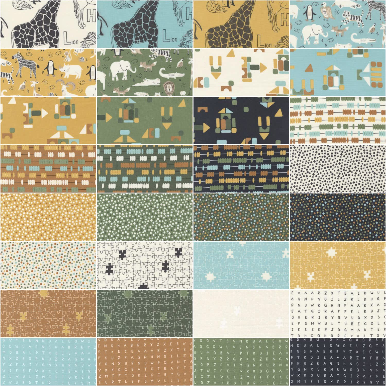 ABC XYZ AB Bundle by Stacy Iest HSU, 32 18-inch by 22-inch Precut Fabric Fat Quarters