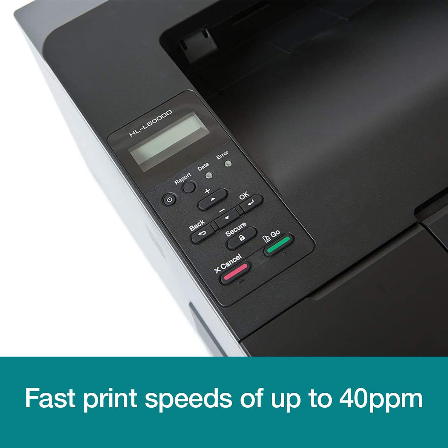 Brother HL-L5200DW Wireless Monochrome Single-Function Laser Printer, Gray - Print only - 42 ppm, 1200 x 1200 dpi, 8.5" x 14" Legal, 256MB Memory, Auto Duplex Printing, Ethernet