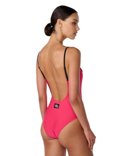 Karl Lagerfeld Paris Women's Standard Swim One Piece, Raspberry, Small