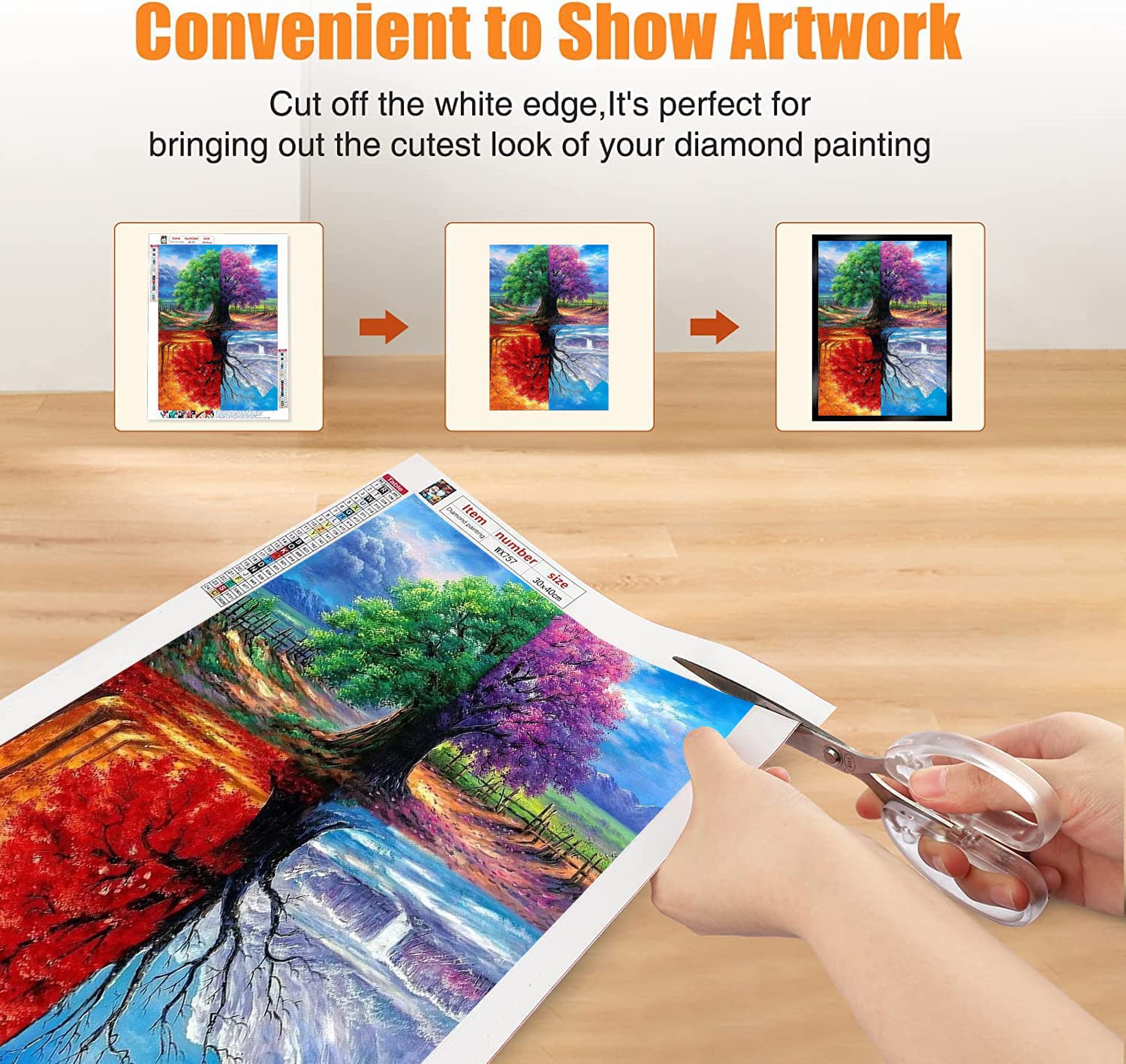 6 Pack Diamond Painting Frames, Frames for 12x16in/30x40cm Diamond Painting Canvas, Diamond Painting Frames for Diamond Painting Display and Protection, Home Wall Office Decor
