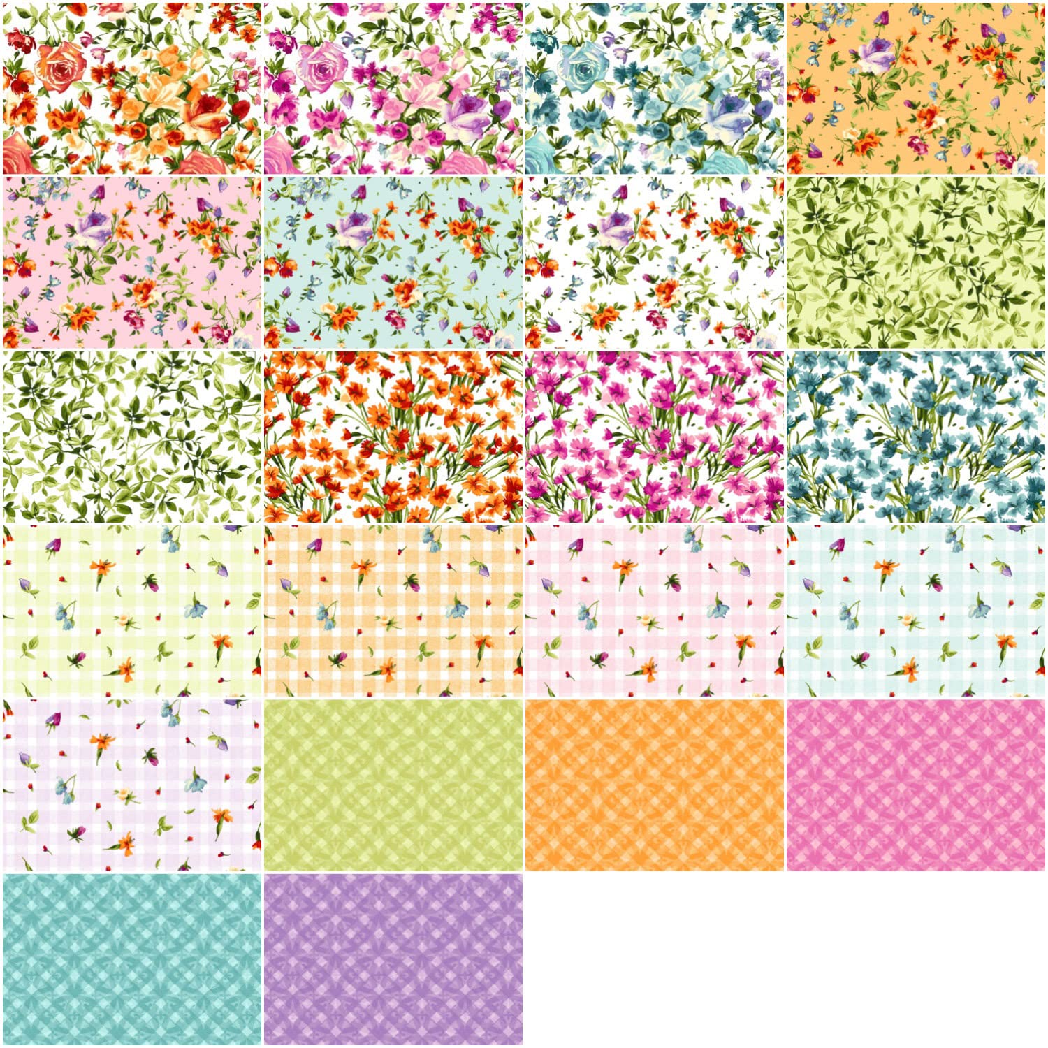 Maywood Studio Bloom On Fat Quarter Bundle 22pcs, Multi