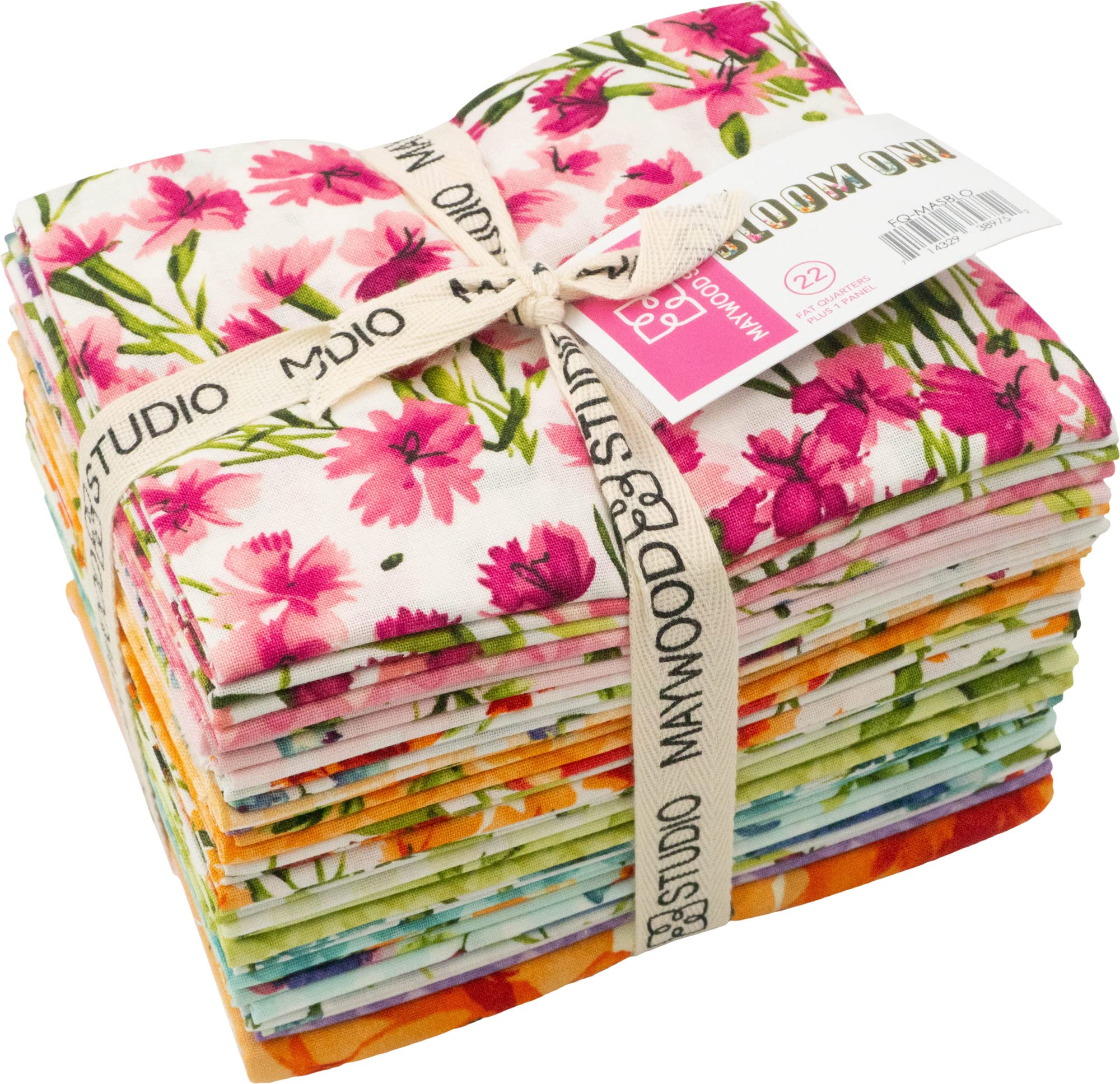 Maywood Studio Bloom On Fat Quarter Bundle 22pcs, Multi