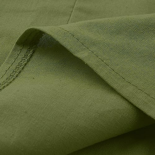 Your Orders Going Out Tops for Women Cotton Linen v Neck Solid Color Shirts Long Sleeve Casual Vacation t Shirts Trendy 2023 Army Green S