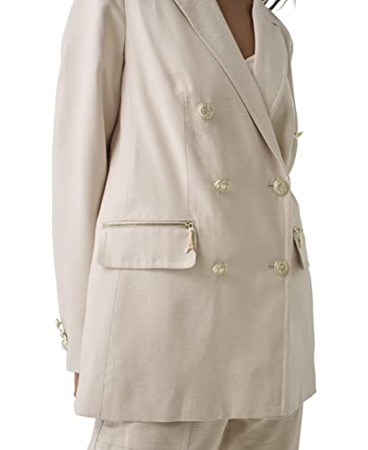 Karl Lagerfeld Paris Women's Long Sleeve Everyday Fashion Sport Jacket, Bone, Small