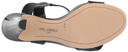 Karl Lagerfeld Paris Women's Cieone Dressy Heeled Sandal, Black, 8