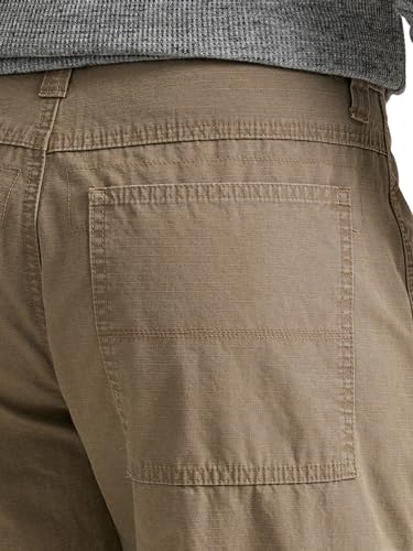 Wrangler Authentics Men's Twill Relaxed Fit Cargo Pant (Logan), Military Khaki Ripstop, 40W x 29L