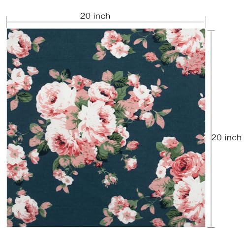 Cotton Quilting Fabric 10 Pcs 20" x 20" Fat Quarters Fabric Bundles Floral Fabric Squares for Quilting, DIY Sewing Project, Patchwork, Misscrafts, Crafting(50cm x 50cm)