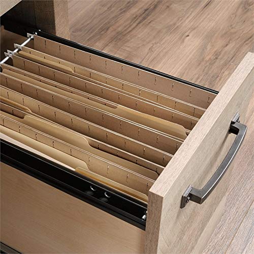 Sauder Cannery Bridge Desk, L: 43.15" x H: 19.291" x W: 29.528", Lintel Oak Finish