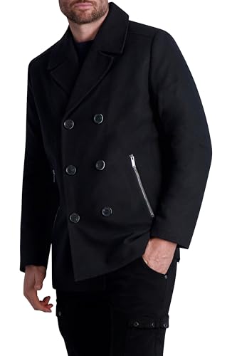 Karl Lagerfeld Paris Men's Expose Pocket Bomber Jacket, Black, Medium