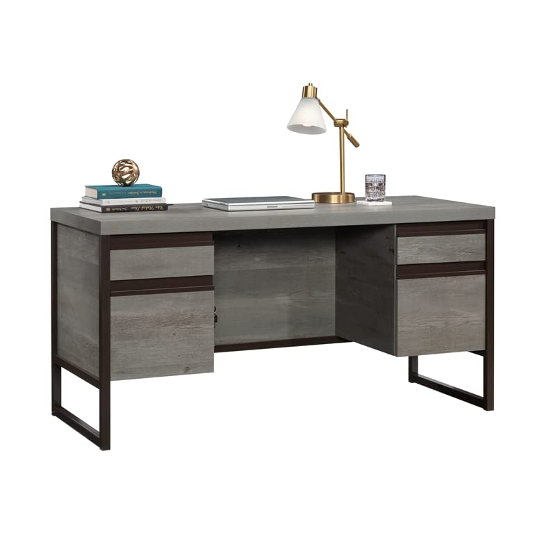 Sauder Manhattan Gate Engineered Wood Computer Desk in Mystic Oak