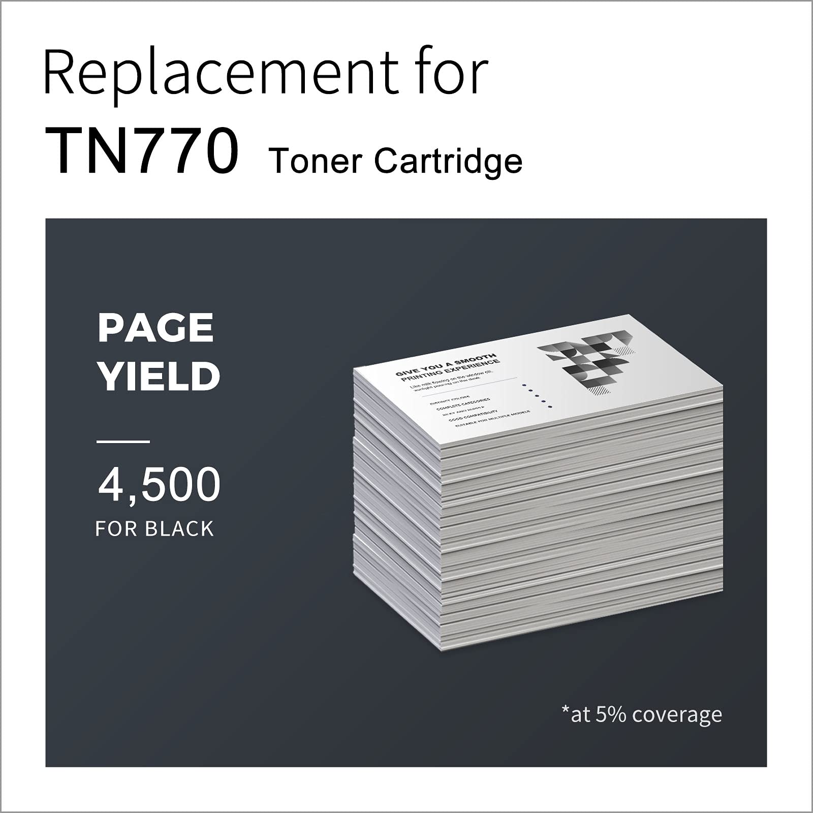 LemeroUexpect Compatible Toner Cartridge Replacement for Brother TN770 TN-770 TN760 Super High Yield Toner for HL-L2370DW HL-L2370DWXL MFC-L2750DW MFC-L2750DWXL (Black, 2-Pack)