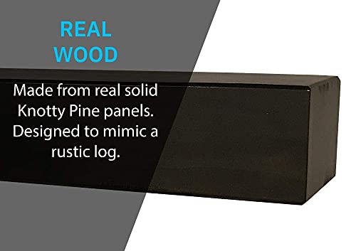 MANTELSDIRECT Dakota Floating Pine Wood Fireplace Mantel Shelf - Coffee Bean Color 72" Beautiful Wooden Rustic Shelf Perfect for Electric Fireplaces and More! Mantels Direct
