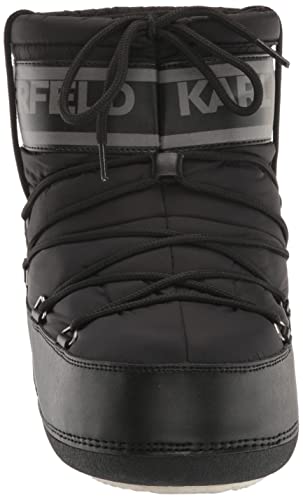 Karl Lagerfeld Paris Women's Pavan Winter Bootie Ankle Boot, Black, 6