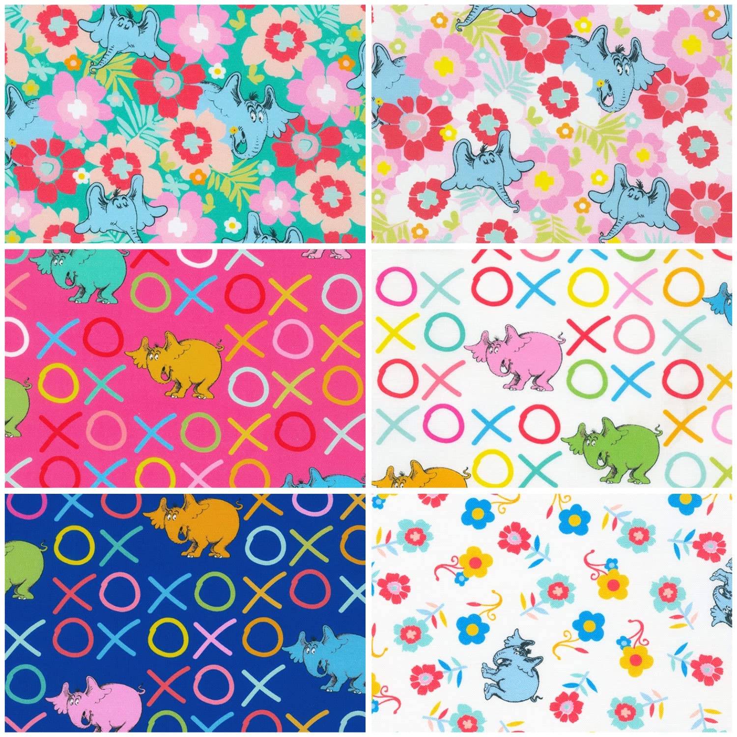 Robert Kaufman Kaufman Horton Kindness Fat Quarter Bundle 7pcs, Multi