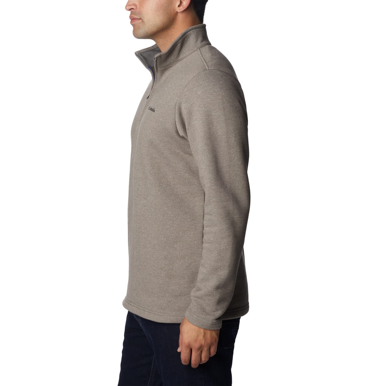 Columbia Men's Great Hart Mountain III Half Zip, Boulder Heather, Large