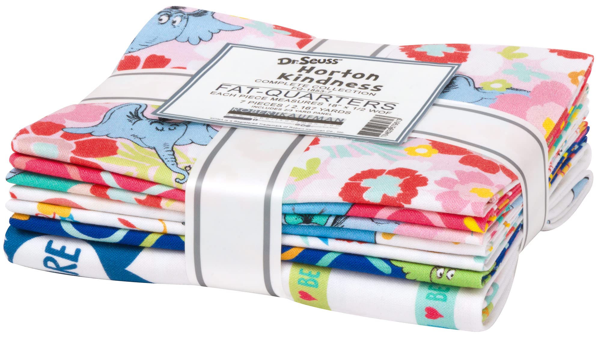 Robert Kaufman Kaufman Horton Kindness Fat Quarter Bundle 7pcs, Multi