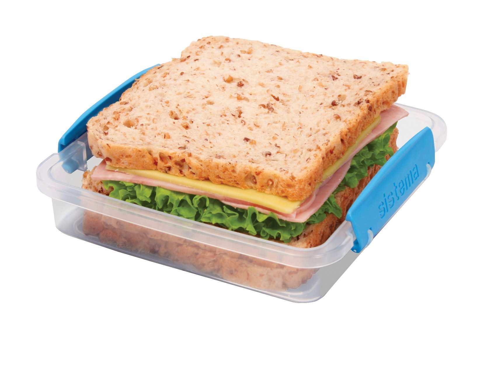 Sistema KLIP IT Accents Collection Sandwich Box Food Storage Container, 15.2 oz./0.5 L, Color Received May Vary