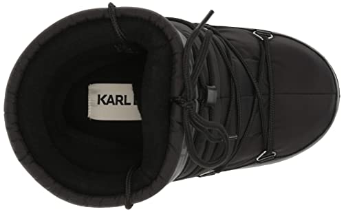Karl Lagerfeld Paris Women's Pavan Winter Bootie Ankle Boot, Black, 6